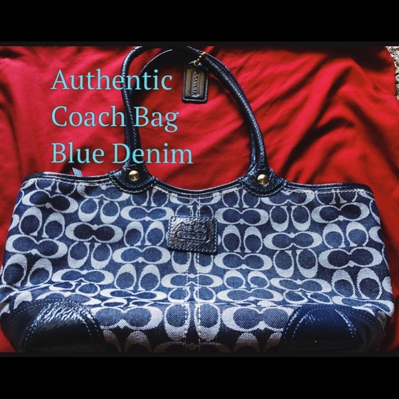Coach | Accessories | Coach Handbag Blue Denim Like New | Poshmark